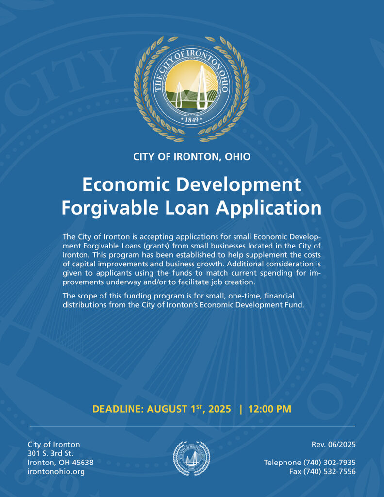City of Ironton Now Accepting Applications for 2025 Forgivable Loan ...